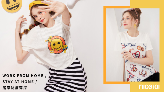 nice ioi x emoji 超強聯名準時上線！WFH舒適穿搭，讓遠端上班的妳也可以很亮麗 | nice ioi